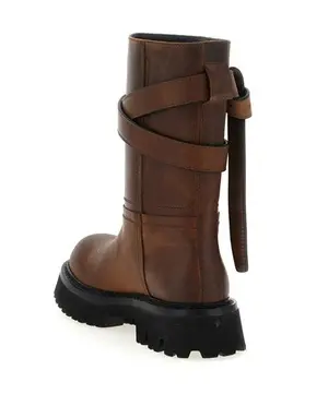 Moschino Belted Combat Boots
