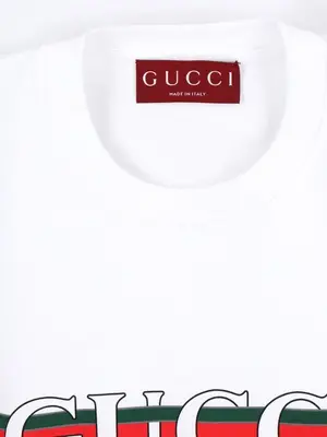 Gucci Logo Printed Crewneck T-shirt - White