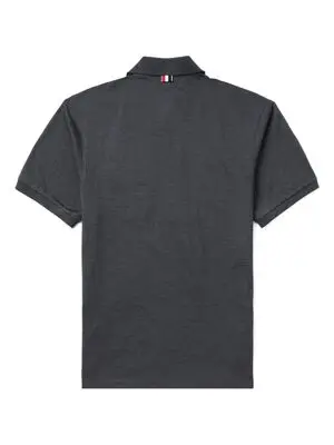 Thom Browne Rwb Short-sleeved Polo Shirt - Dark Gray