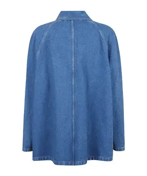Marni Oversized Flap-pocket Denim Jacket - Ocean