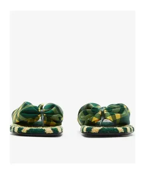 Burberry Checked Thong-strap Pool Flat Slides