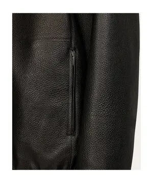 FERRAGAMO Leather Zip-up Jacket