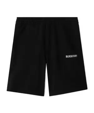 Burberry Logo Printed Track Shorts - Black