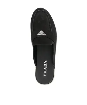 Prada Band Logo Mules - Black