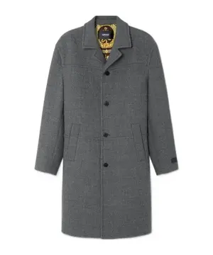 Versace Single-breasted Coat - Gray