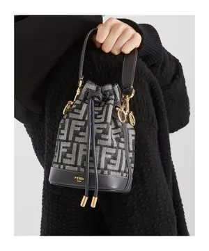Fendi Mon Tresor Ff Jacquard Mini Bucket Bag