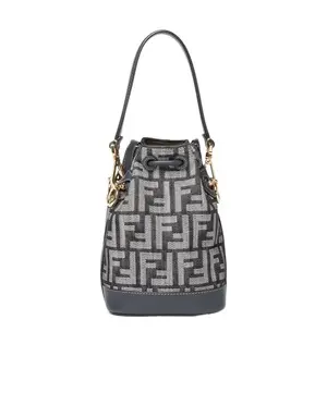 Fendi Mon Tresor Ff Jacquard Mini Bucket Bag