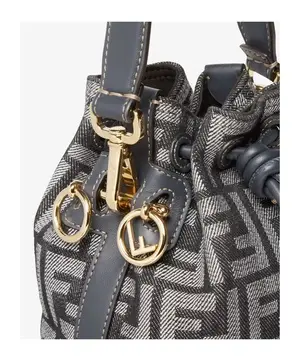 Fendi Mon Tresor Ff Jacquard Mini Bucket Bag