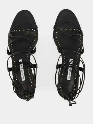 Manolo Blahnik Strappy Slingback Sandals With Tie Fastening - Black