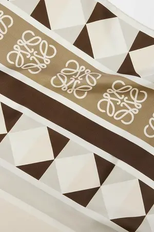 Loewe Scarf In Silk - Nude
