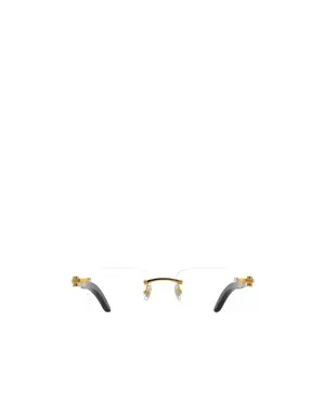 Cartier Rimless Rectangular Frame Eyeglasses - White