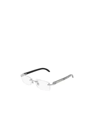 Cartier Rimless Rectangular Frame Eyeglasses - White