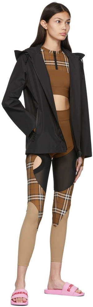 Burberry Checked Stretch-jersey Cropped Top