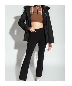 Burberry Checked Stretch-jersey Cropped Top