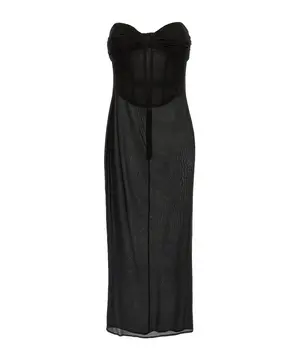 Magda Butrym Strapless Bustier Midi Dress