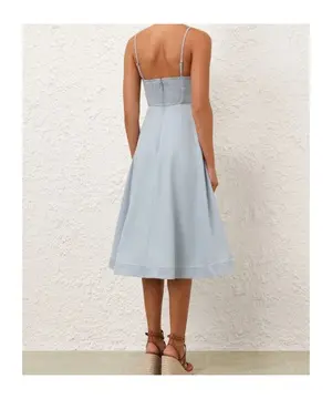 Zimmermann Denim Corset Midi Dress