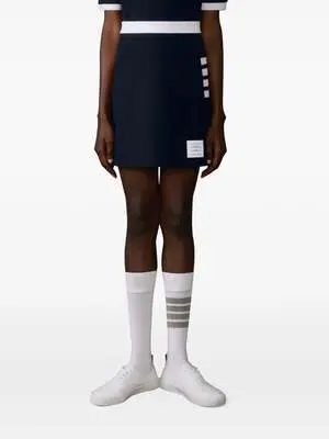 Thom Browne Pleated Mini Skirt With Four Bar Stripes