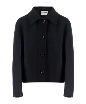 JIL SANDER Button-fastening Wool Coat