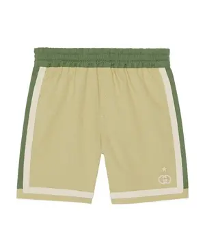 Gucci Beaded-gg Bermuda Shorts - Green