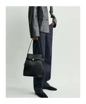 TOTEME Buckled Bucket Bag - Black