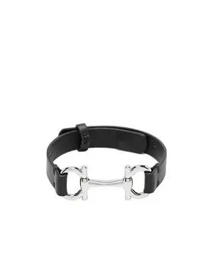 FERRAGAMO Logo Buckle Bracelet - Black