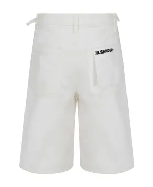 JIL SANDER Logo Embroidered Denim Shorts