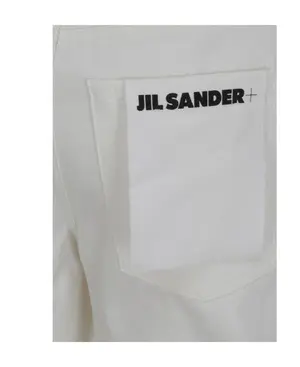 JIL SANDER Logo Embroidered Denim Shorts