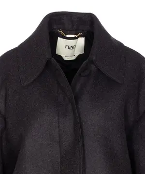 Fendi Single-breasted Long-sleeved Midi Coat