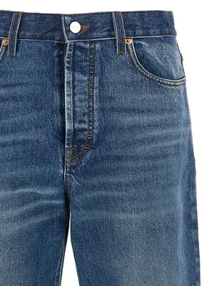 Gucci Two-tone Paneled Denim Jeans