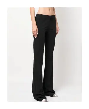 Blumarine Bow-detailed Scallop Edge Flared Trousers