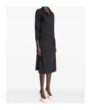 Dries Van Noten Long Sleeve Jersey Polo Shirt