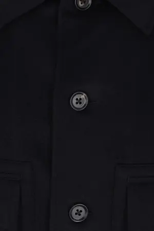 Zegna Alba Overshirt In Oasi Cashmere - Black