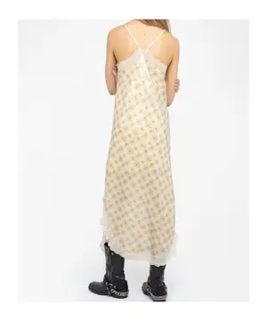 Zadig&Voltaire Ristyl Printed Sequin Maxi Dress - Vanilla
