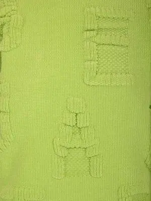 Bottega Veneta Alphabet Motif Ribbed-knit Jumper - Green