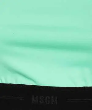MSGM Cropped Tank Top With Elastic Waistband - Green