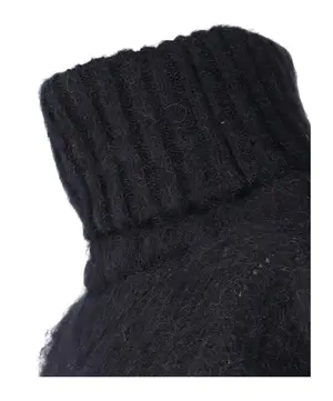 ANDREĀDAMO Cut-out Roll Neck Jumper With Bow Detail Cuffs