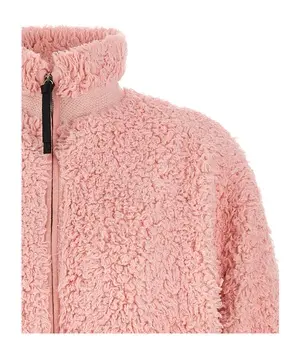 JIL SANDER Stand Collar Fleece Jacket - Pink
