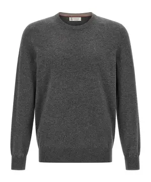 Brunello Cucinelli Crewneck Knitted Jumper - Grey