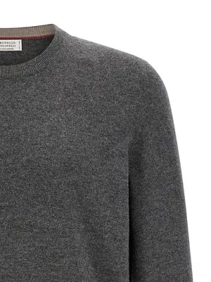 Brunello Cucinelli Crewneck Knitted Jumper - Grey