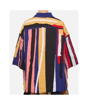 CASEY CASEY Striped Patchwork Shirt