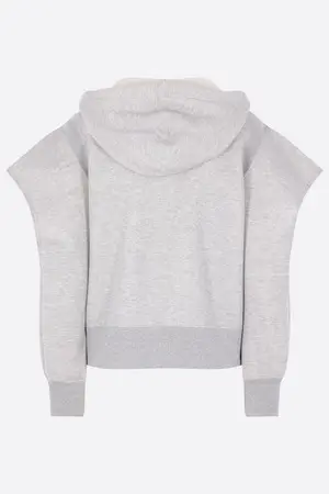 Sacai Sponge Sweat Zip-up Hoodie With Cutout Shoulders