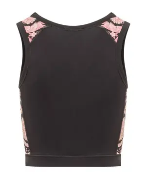 Versace Logo Detailed Crewneck Cropped Sports Top