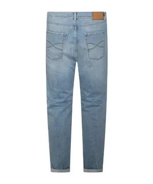 Brunello Cucinelli Distressed Straight-leg Jeans - Blue