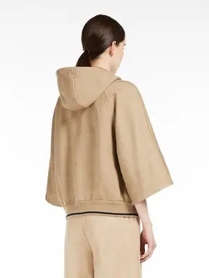 Max Mara Zip Up Hooded Casual Jacket