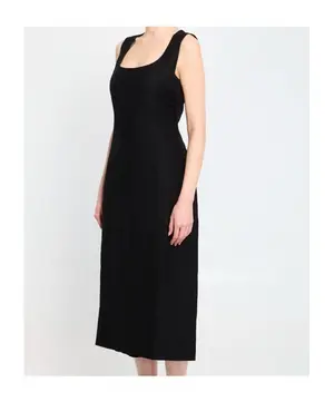 Jacquemus Tablier Scoop Neck Midi Dress