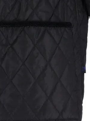 Burberry Quilted Long Sleeve Jacket With Patch Pockets - Black