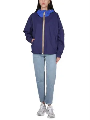 K-WAY Zip-up Hooded Jacket - Blue