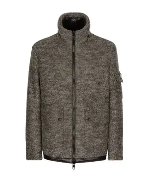Dolce & Gabbana Zip-up Logo Plaque Coat
