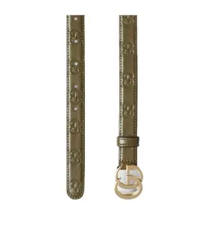 Gucci Gg Milano Thin Belt - Green