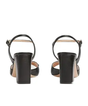 Gucci Horsebit Detailed Open Toe Sandals - Black
